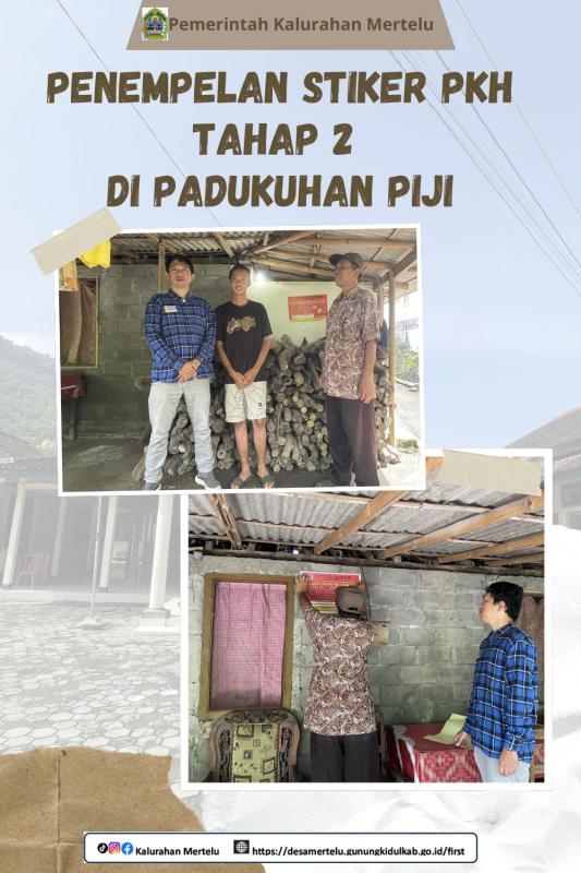 Kegiatan Penempelan Stiker PKH Tahap 2 di Padukuhan Piji