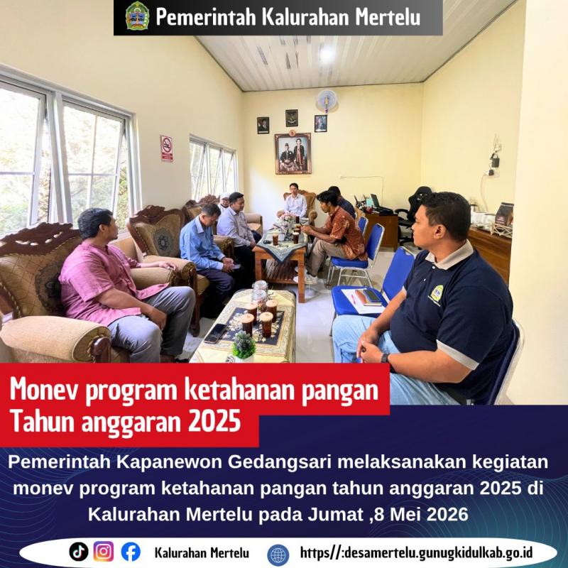 Monitoring dan Evaluasi Program Ketahanan Pangan Tahun Anggaran